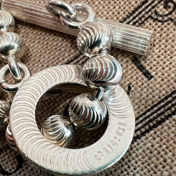 Gucci | Jewelry | Gucci Boule Chain Sterling Silver Toggle Necklace | Poshmark